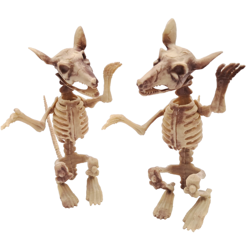 Halloween Rat Skeletons 7" Spooky Decor Creepy Bones Haunted House ...