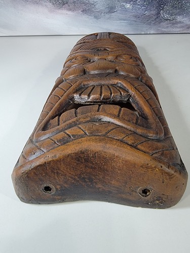 Big Heavy 15.5" Vtg Ceramic Tiki Mask Africa Tribal Voodoo Wall Art | eBay