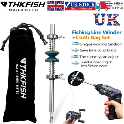 THKFISH Fishing Line Winder System Reel Line Spooler Electric Drill ...