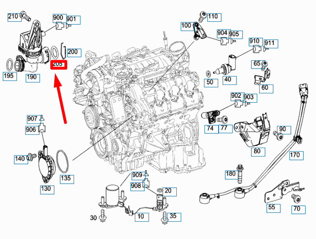 Mercedes-Benz GLE W166 Heater Core Line O-ring A2119970048 Genuine for ...