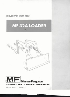 Massey Ferguson MF32A MF 32A Loader Parts Manual | eBay