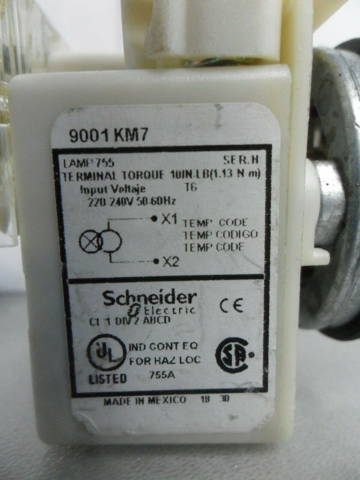 Nice Schneider Electric 9001 KA1 Contact Block 9001 KM7 Ser H Pilot ...