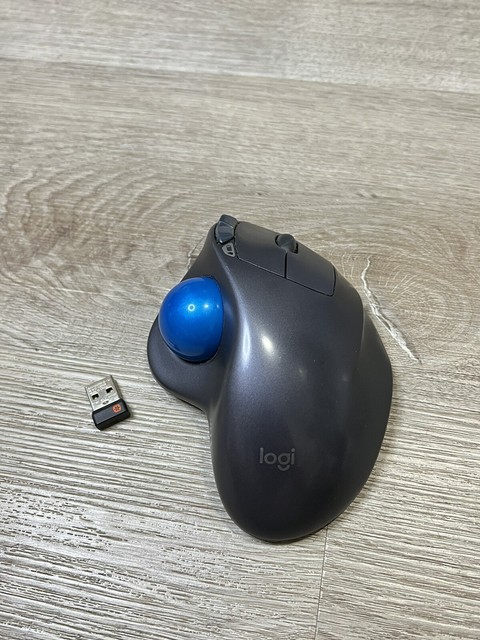 Logitech M570 Wireless USB Trackball Mouse Gray Blue for sale online | eBay