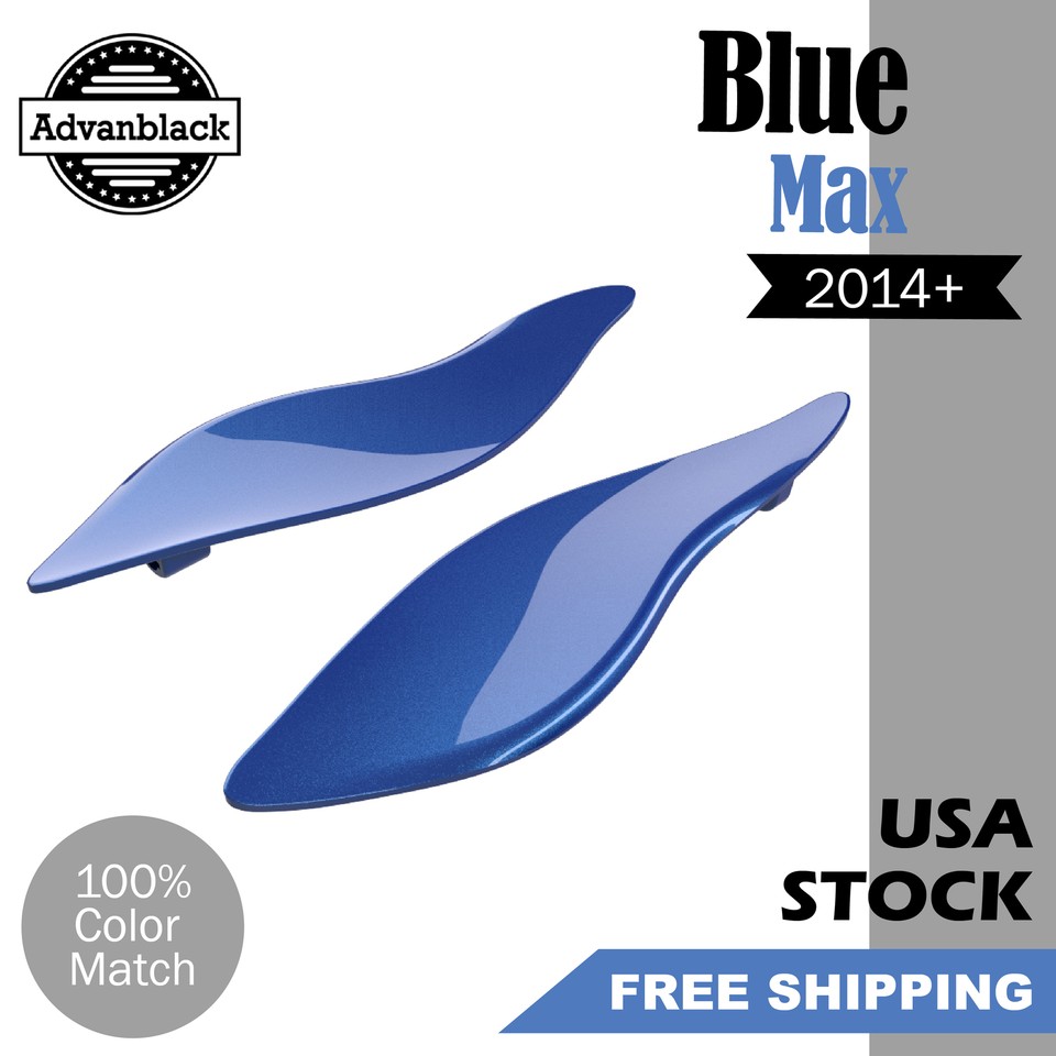 BLUE MAX Air Deflectors Batwing Fairing Deflectors Wind Fits 14+ Harley ...