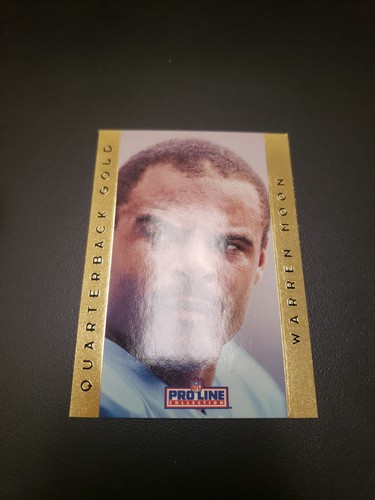 1992 NFL Pro Line Warren Moon Quarterback Gold Card #15 Oilers | eBay