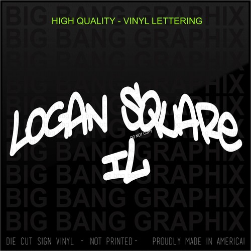 Logan Square Chicago Illinois Decal Sticker Home City Native Born ...