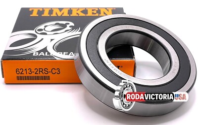 6213 2RS C3 65x120x23mm Timken Rubber Sealed Deep Groove Ball Bearing ...
