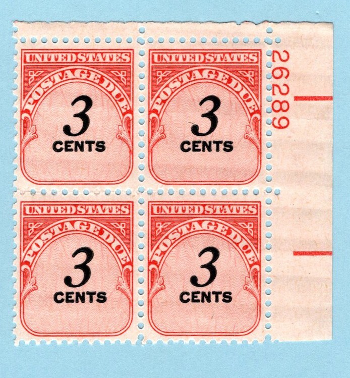 US Sc #J91 MNH 1959 Postage Due Plate Block | eBay