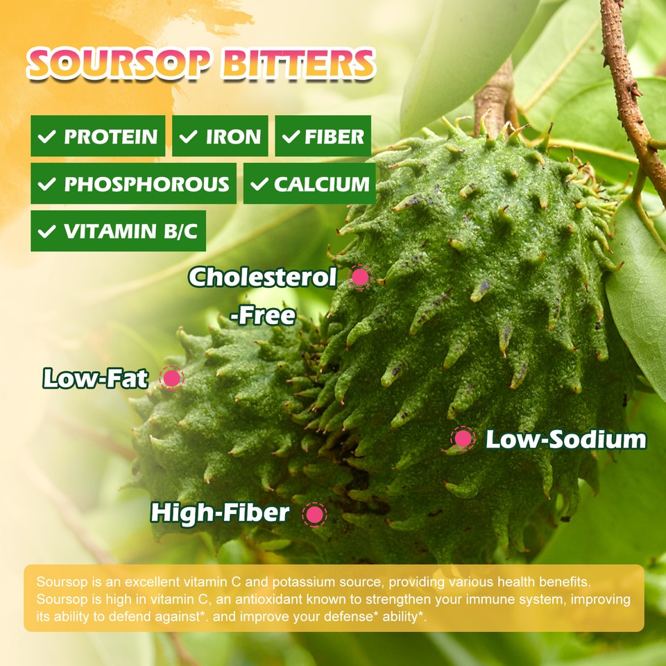 Soursop Graviola Liquid Drop for Cell Support & Regeneration, Immune ...