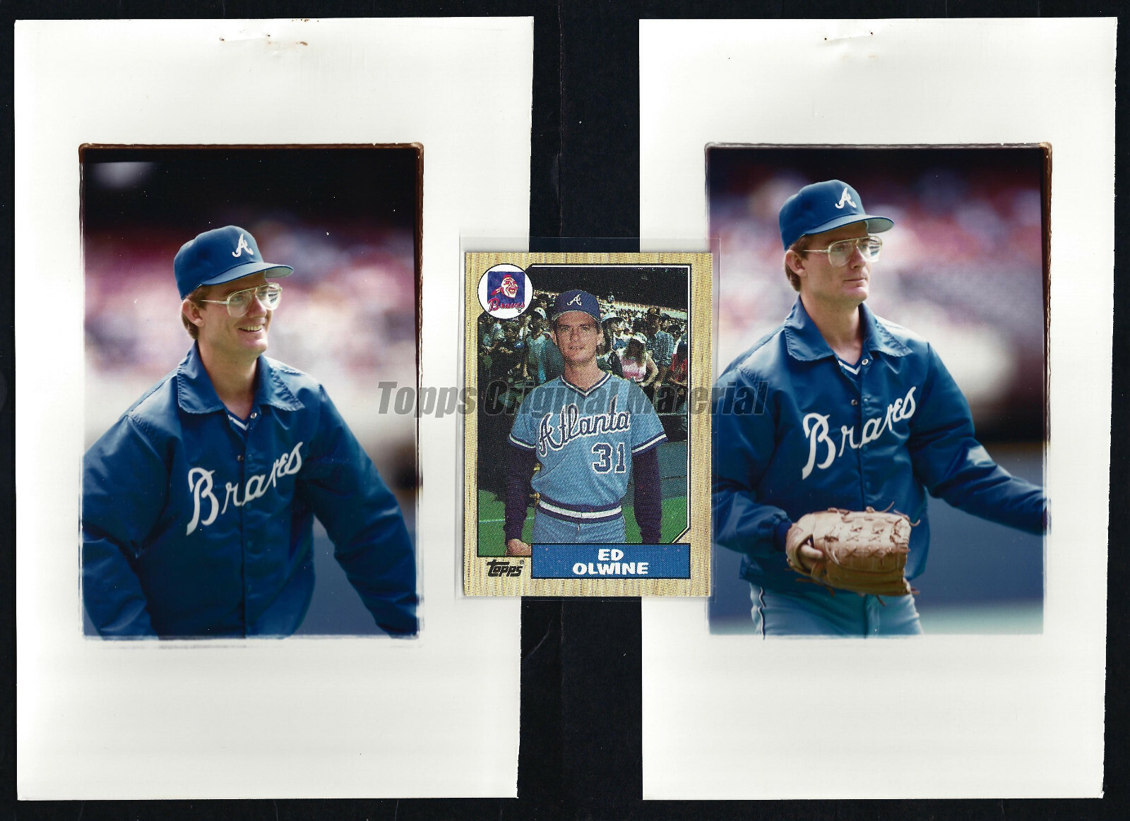 Ed Olwine Braves 1987 Topps Original Extra Photos 5x8 Vault Archives ...