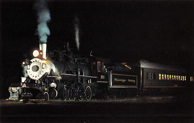 Postcard Mississippi Steam Locomotive 203 Lady Southern Coach 1002 ...