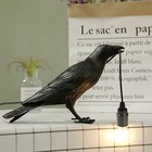 Table Lamps Resin Crow Desk Lamp Bedroom Bird Shape Wall Sconce Light ...
