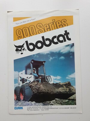 BOBCAT 900 SERIES SKID STEER LOADER SALES BROCHURE | eBay UK