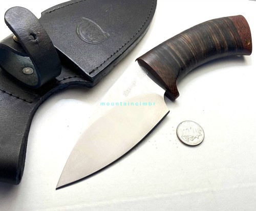 ROS Arms Russia RARE Cliff Hunter Wide Drop Point Birch Walnut Hdl 9.5 ...