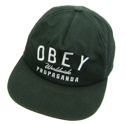 OBEY Men's Black Baseball Cap Logo Hat (Adult Adjustable Snapback) 100% ...