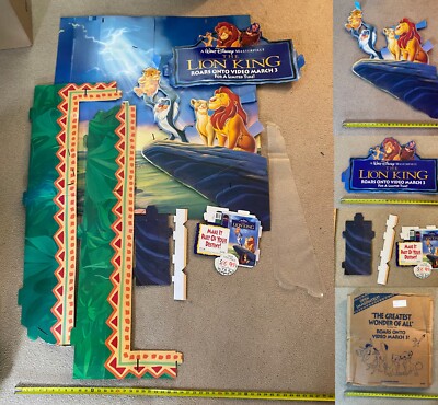 Lion King STANDEE movie promo promotional cardboard Walt Disney rare ...