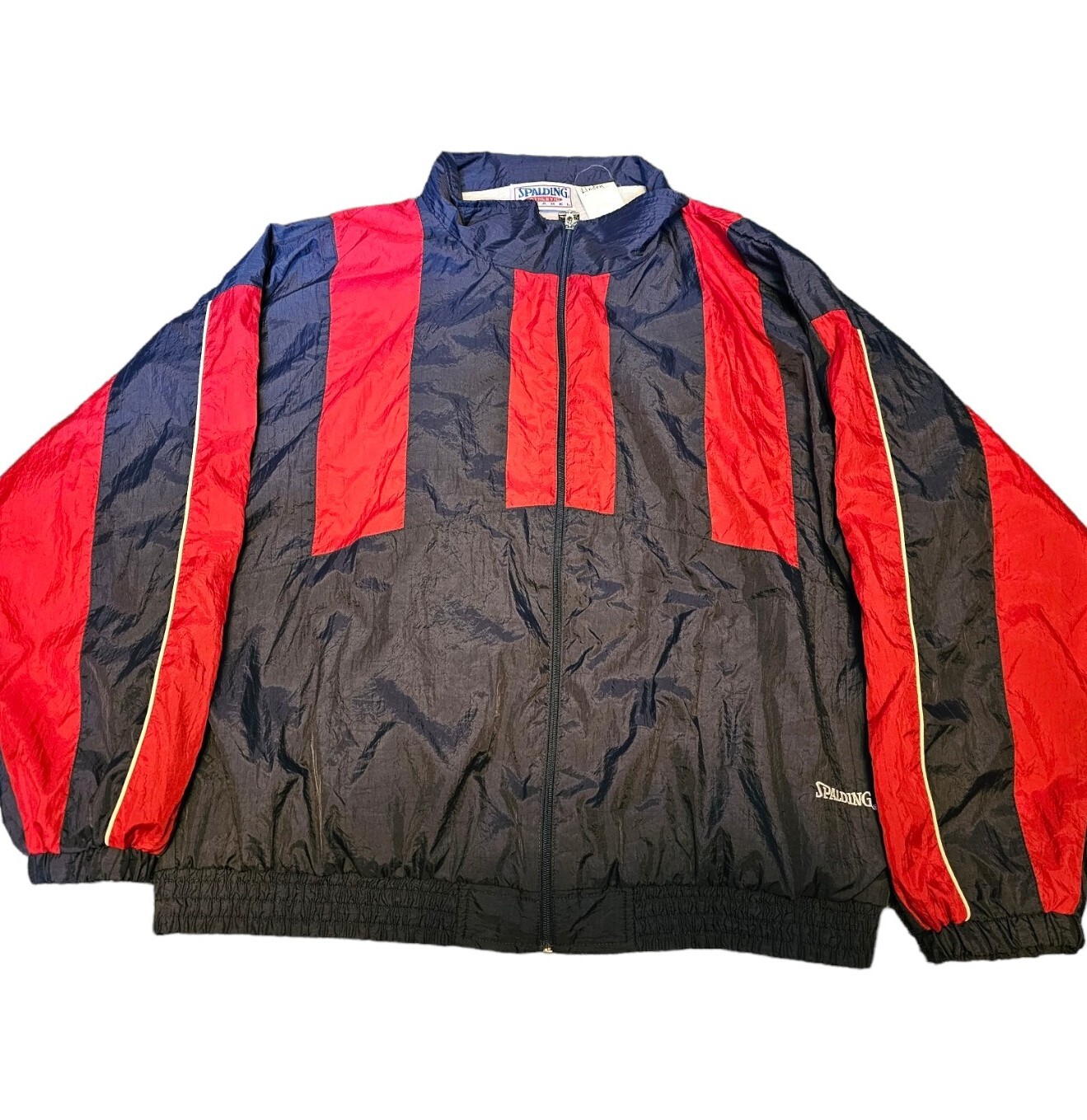Vintage Spalding Atheltic Apparel Colorblock Sports Zip Up Jacket Mens ...