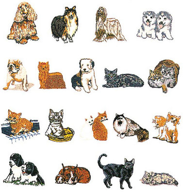 Dogs & Cats Brother Machine Embroidery Designs PES CD,USB | eBay