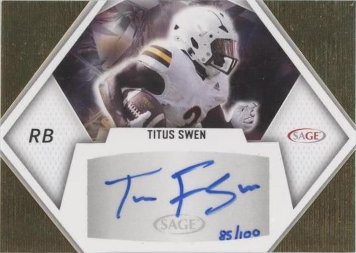 2023 SAGE High Series - Autographs Titus Swen #A-TS4 Gold /100 (AU, RC ...