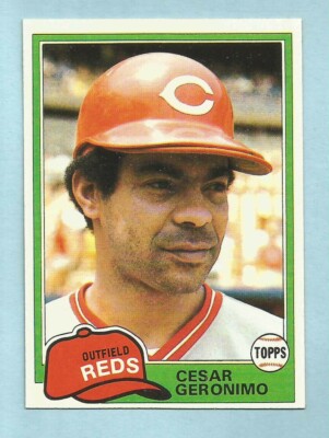 1981 Topps Baseball Cesar Geronimo #390 Cincinnati Reds NM/MT ** SET ...