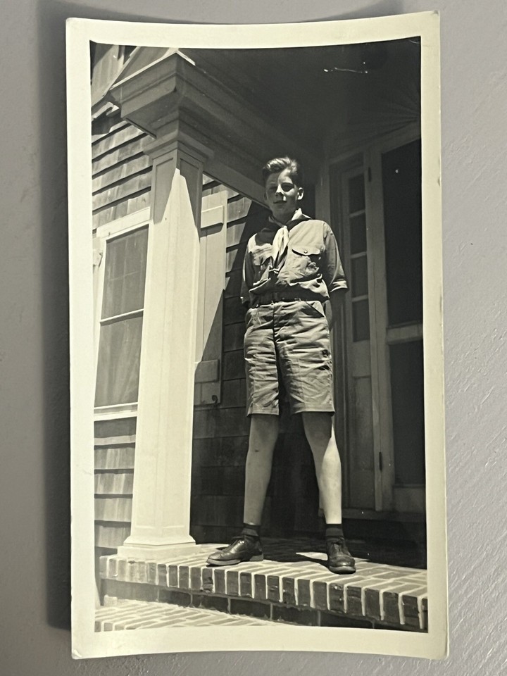 Vintage Photo Boy Scout Uniform Handsome Young Teen Boy BSA 1930's | eBay