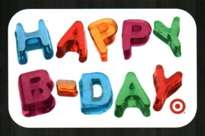TARGET Happy B-Day ( 2006 ) Textured Gift Card ( $0 ) | eBay