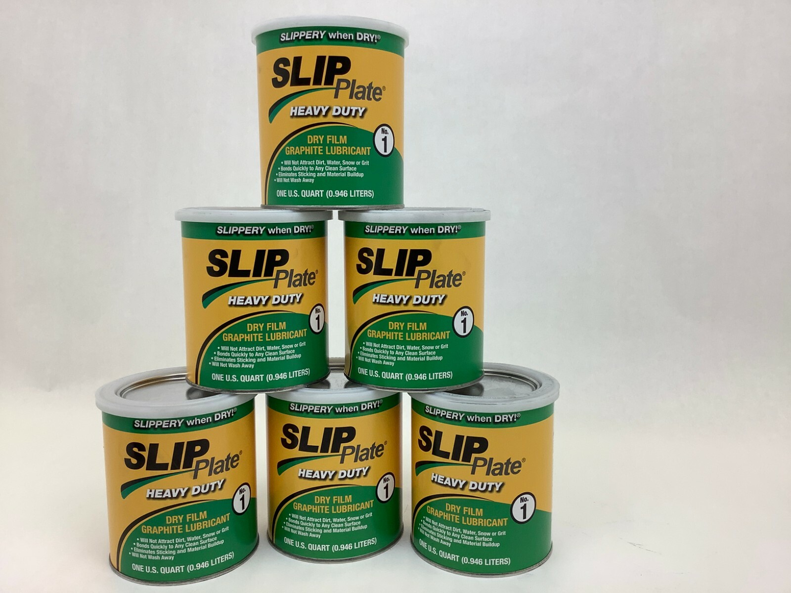 6 Pack of 1qt Cans of SLIP Plate - Dry Film Graphite Lubricant Reduce ...