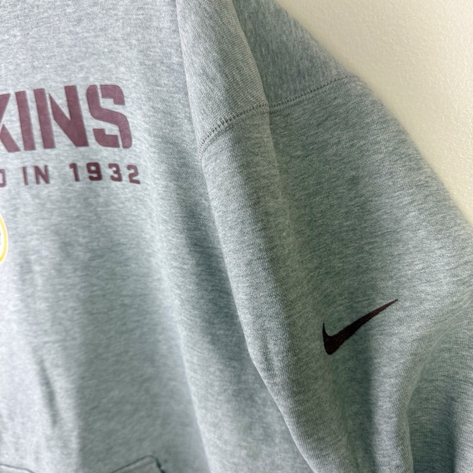Washington Redskins Commanders Nike Training Hoodie Sweatshirt Gray ...