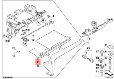 Genuine BMW E82 E88 118d 118i 120d 120i 123d 125i Glove Box Lid ...