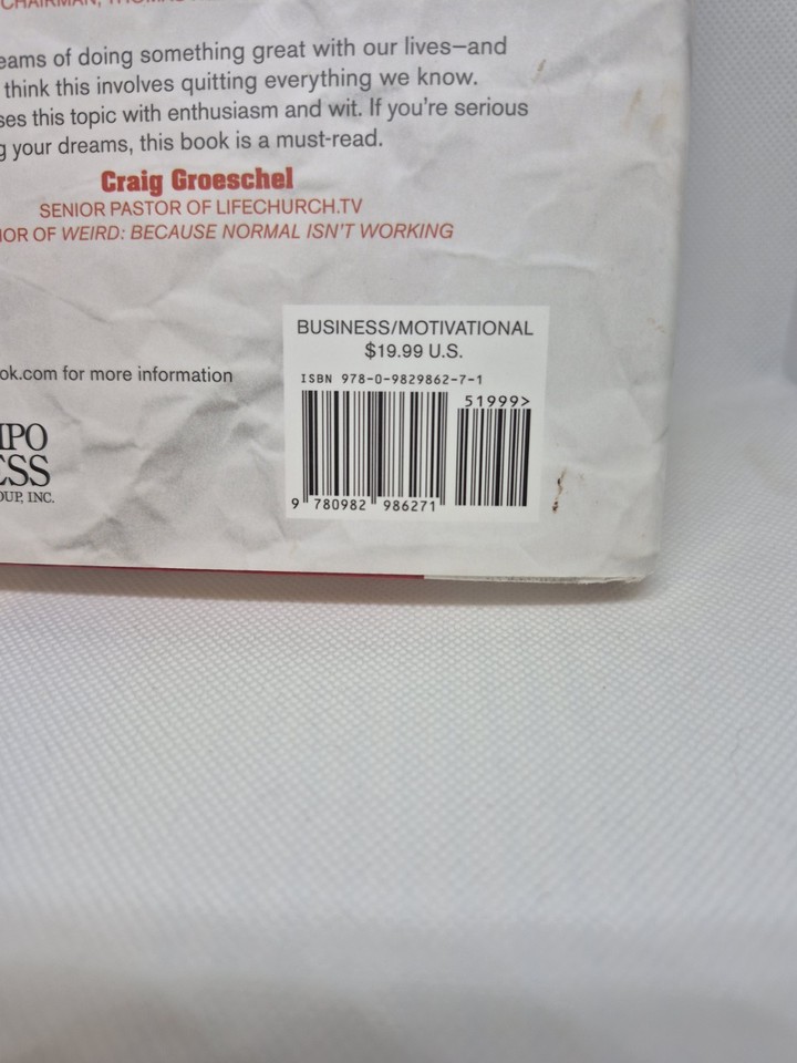 Quitter : by Jon Acuff -Closing the Gap-Day Job & Dream Job - SHIPS ...