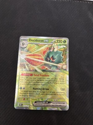 Pokemon Decidueye EX 015/197SV03: Obsidian Flames Double Rare Holo Card ...