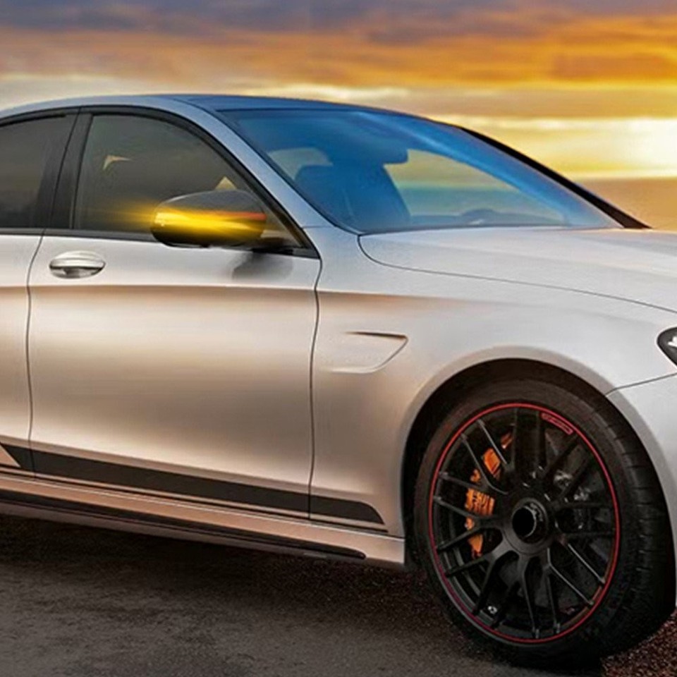 Pair Rear Left & Right Side Mirror Turn Signal Light For Mercedes S550 ...