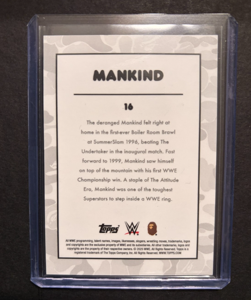 2025 Topps WWE X BAPE Mankind Mick Foley Multi Camo 1/5 | eBay