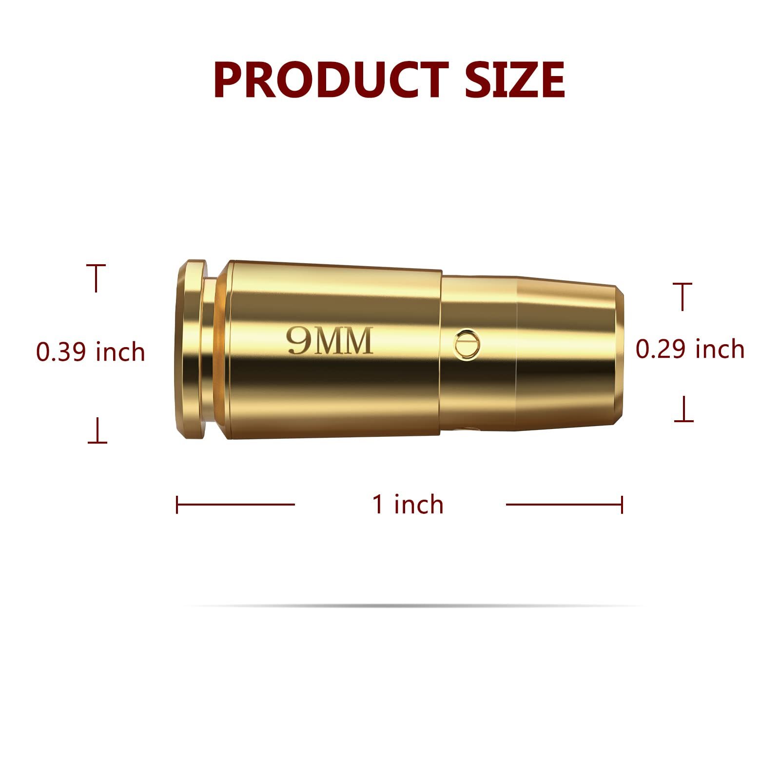 Laser Bore Sight Sighter BoreSighter 9mm Red Dot Laser Cartridge ...