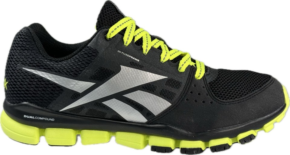 REEBOK JUNIOR REALFLEX TRANSITION 4 BLACK RUNNING SNEAKER SZ 7Y, V47764 ...