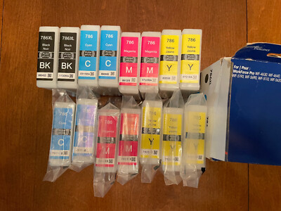 Set Of 15 Epson 786 Ink Cartridges 2x Black XL, 4x Cyan, 4x Magenta, 5x ...