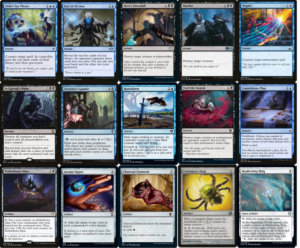 Elite Commander Toxrill Horror Deck - Dimir Blue Black - EDH -100 Card ...