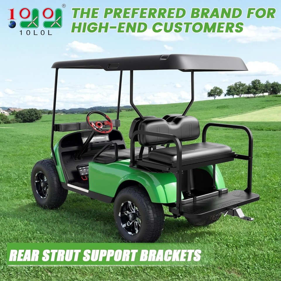 Golf Cart Rear Roof Strut Support Brackets for EZGO TXT Long Roof 88 ...