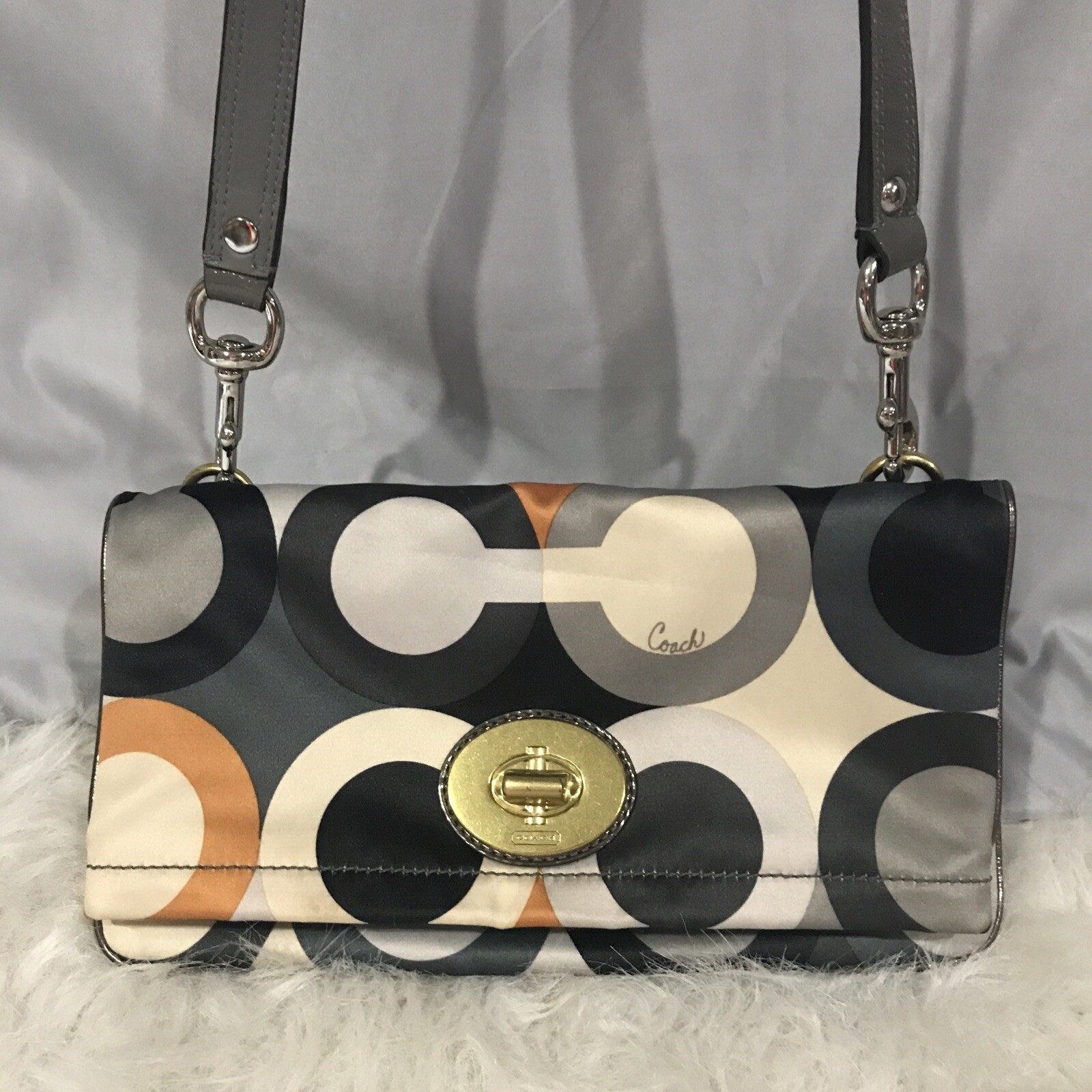 Coach Amanda Graphic Op Art Fold Over Clutch #12928 T… - Gem