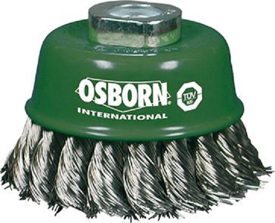 OSBORN Topfbürste M14 gewellt oder gezopft Ø 60/65/80/100 mm Stahldraht ...