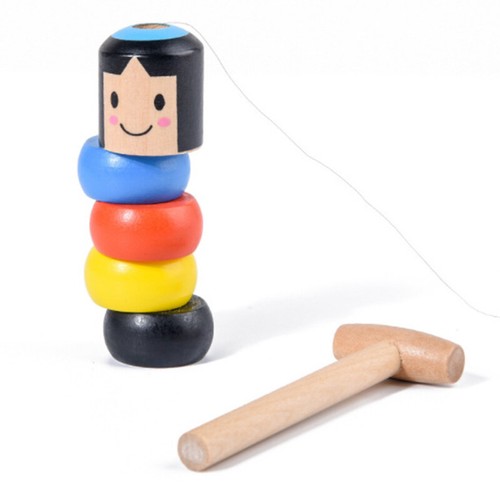1pcs Novelty Magic Toy Tumbler Magic Stubborn Wood Man Toy Funny ...