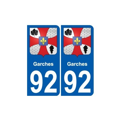 92 Garches blason autocollant plaque stickers ville | eBay