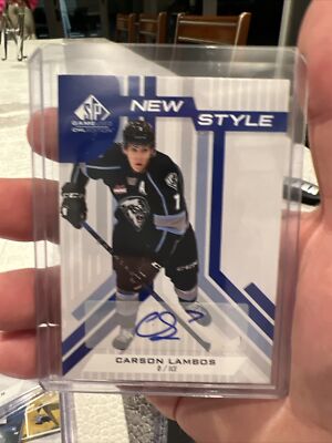 2021-22 Upper Deck SP Game Used CHL Edition New Style Blue Carson ...