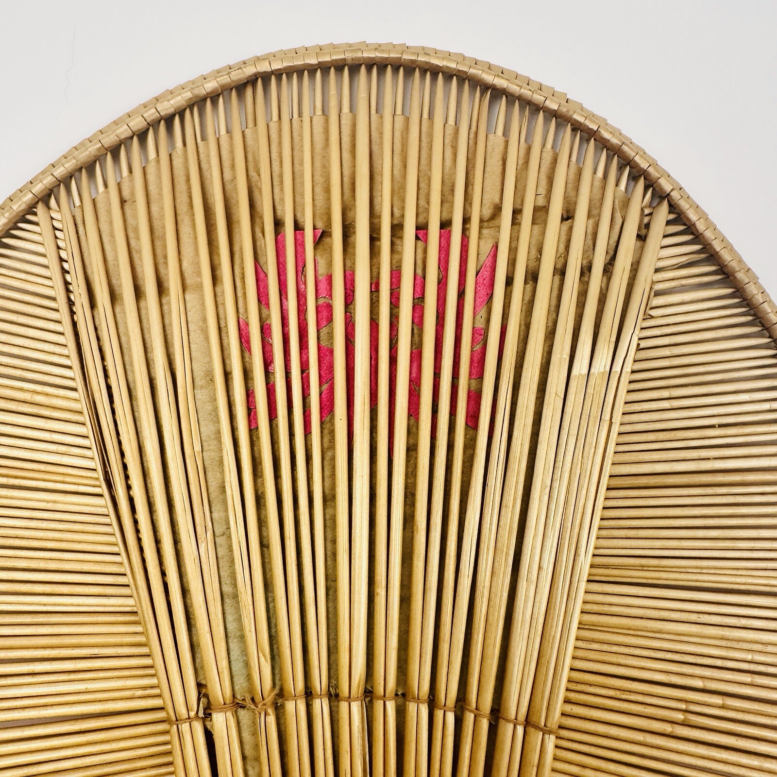 Set of 2 Vintage Decorative Woven Straw and Paper Fans | eBay