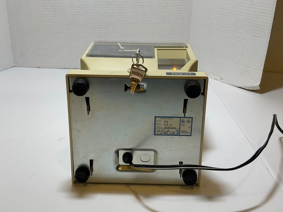 Vintage 90's Time Recorder TCX-11 Amano Cincinnati- New Ribbon & Key ...
