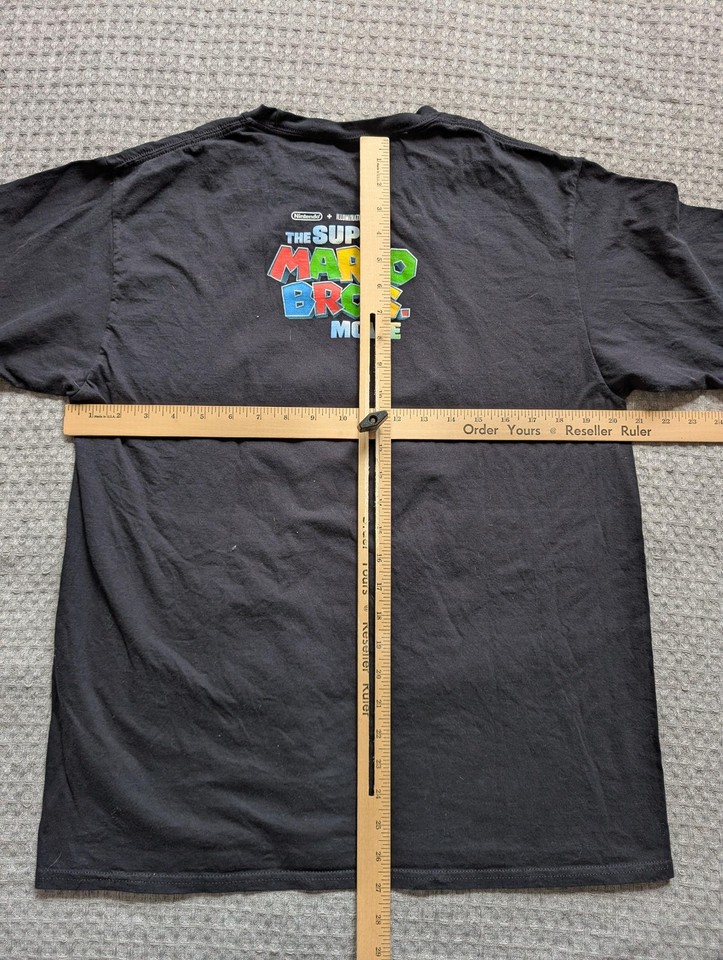 Super Mario Bros Movie Shirt Mens Large Black NYCC 2022 Bowser Claw ...