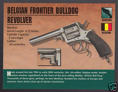 BELGIAN FRONTIER BULLDOG REVOLVER Atlas Classic Firearms PHOTO CARD ...