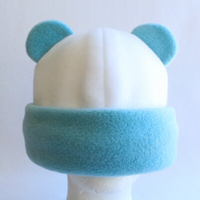 PANDA ear HAT beanie TEAL GREEN & WHITE cosplay anime costume CHRISTMAS ...
