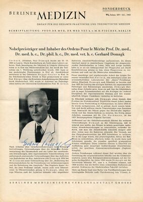 Gerhard Domagk NOBEL PRIZE 1939 autograph, scientific article signed | eBay