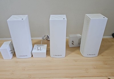 Lot Of 3 LinkSys Velop Mesh Routers WHW03 V2 Tri-Band Wi-Fi System W ...
